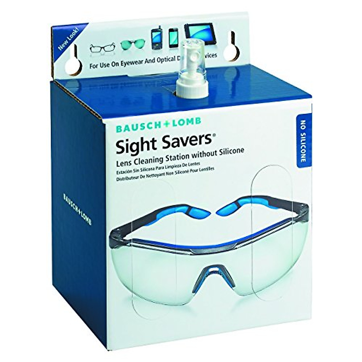 Bausch & Lomb 8565GM Sight Savers Non-Silicone Lens Cleaning Station Tissue, 16 oz. Pump Bottle (Pack of 1520)