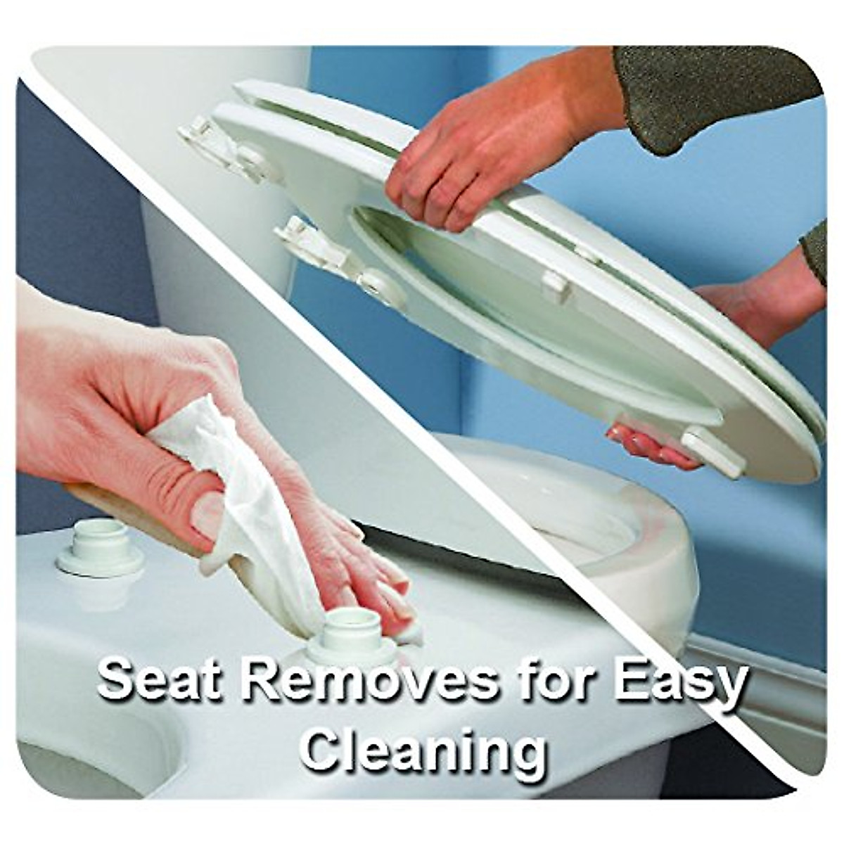 Mayfair 83EC 000 NextStep Child/Adult Built-in Potty Seat with Lift-Off Hinges, Multi, Round