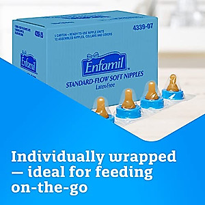 Enfamil Standard Flow Soft Nipples, Latex-Free & BPA Free, 12 Count