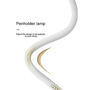 Bovmics LED Desk Lamp with 2 USB Charging Port and 3 AC Outlet, 3 Color Temperatures,Adjustable Neck, On/Off Switch,Eye-Caring Home Office Foldable Table Lamp (White)