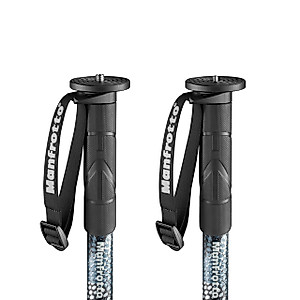 Manfrotto Element MII MMELMIIA5BK, Lightweight 5-Section Aluminium Travel Camera Monopod, with Wrist Strap, Rubber Grip, Twist Locks, Load up 15kg, for Compact Cameras, Mirrorless, DSLR, Black
