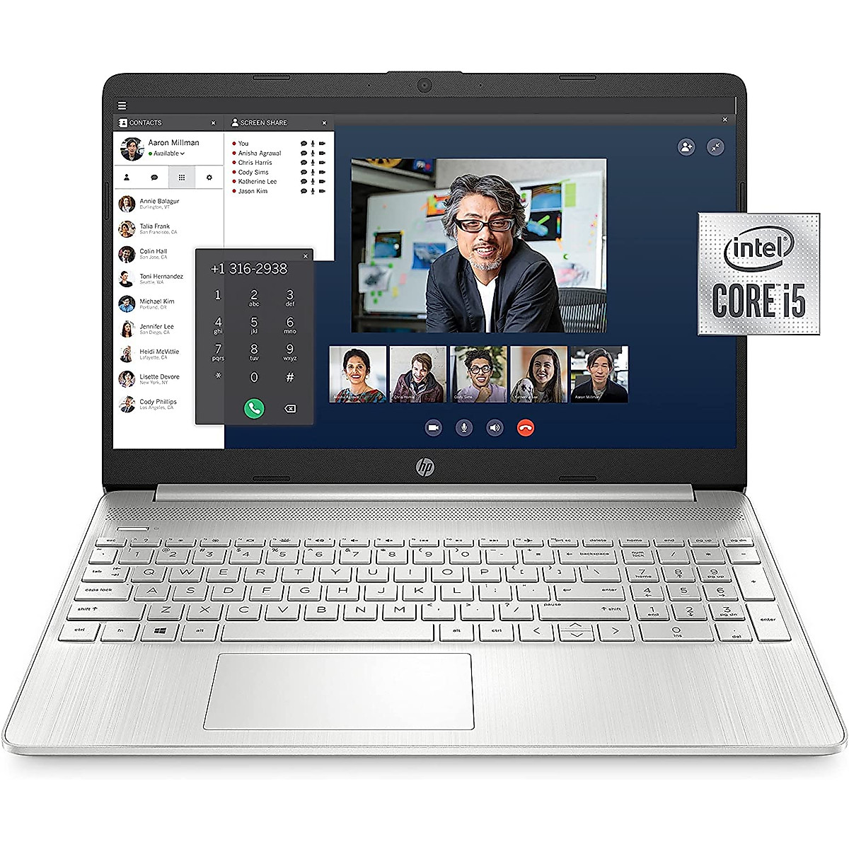 HP 15 Laptop, 11th Gen Intel Core i5-1135G7 Processor, 8 GB RAM, 256 GB SSD Storage, 15.6-inch Full HD (1920 x 1080) Display, Windows 11 Home, 802.11ac, Bluetooth, W/Valinor Accessories