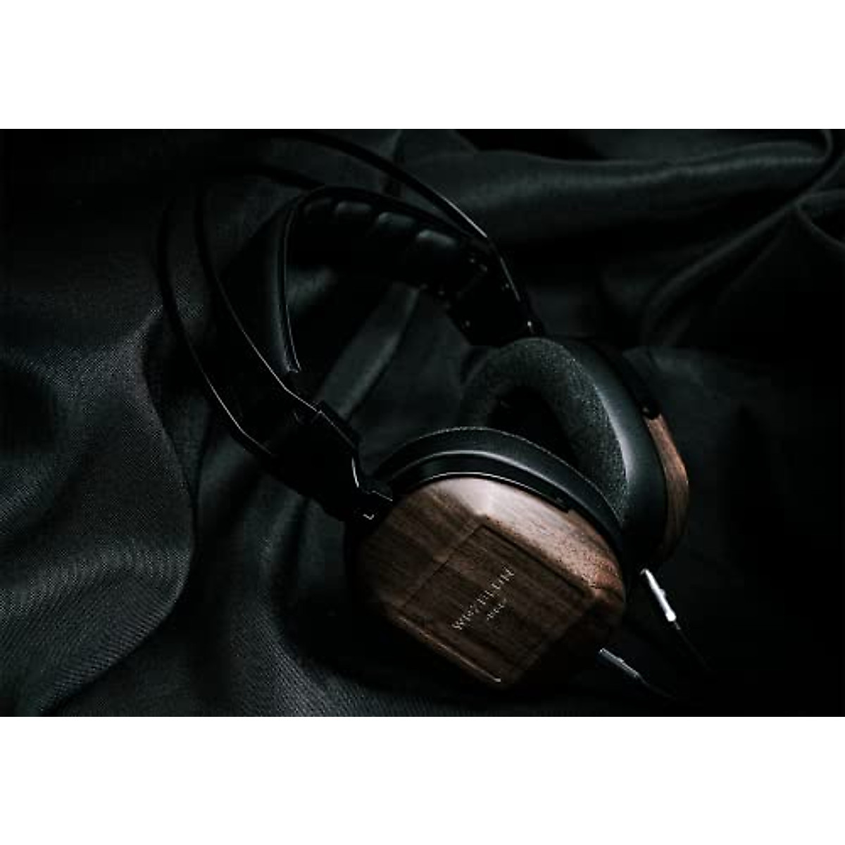 Linsoul BLON B60 50mm Beryllium-Coated Diaphragm HiFi Over-Ear Close-Back Headphone with Wooden Faceplate, Copper Cable, Stainless Leather Headband for Studio Musician Audiophile (BL-B60, Black)