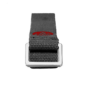 Manduka Unfold Yoga Strap - Lightweight Cotton, Secure, Slip Free Support, Thunder, 1.25 Inch Wide, 6 Feet (182cm)