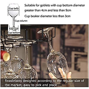 Stylish Simplicity Wine Glass Holder Vintage Iron Inverted High Glass Holder Simple Creative Display Decoration Stylish Simplicity Bottle Holder Adjustable Wine Glass Holder (Bronze 100 * 25Cm), PIB