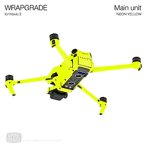 WRAPGRADE Full Skin Stickers for DJI Mavic 3 / Mavic 3 Classic (NEON YELLOW)
