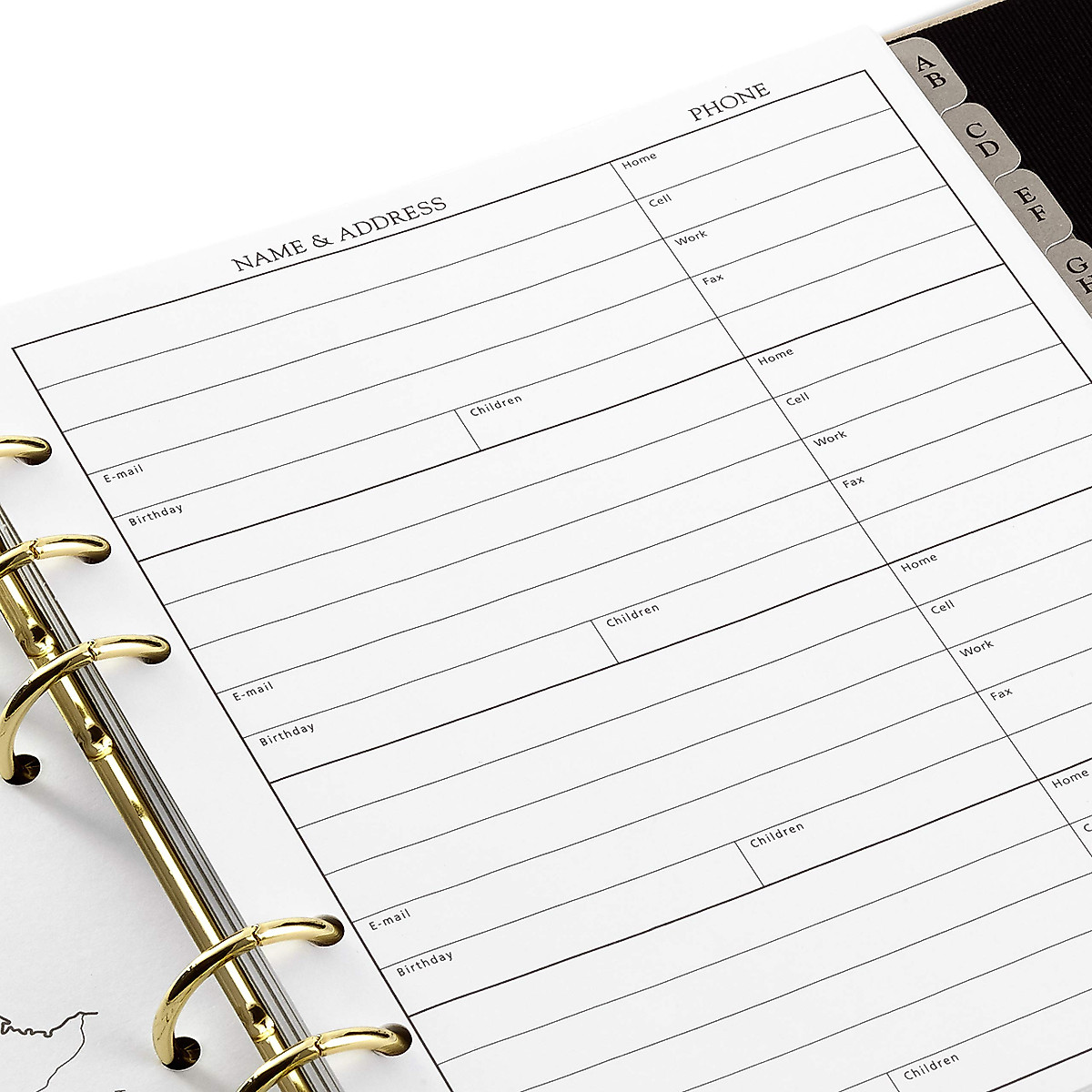 Hallmark Refillable Address Book (Cream)