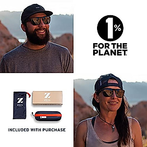 Zeal Optics Capitol | Plant-Based Polarized Sunglasses for Men & Women - Matte Black/Polarized Dark Grey Lens