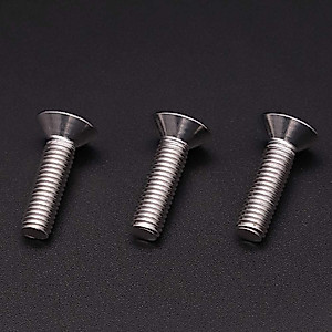 #10-24 x 3/4 inch Flat Head Socket Cap Screws 50 PCS, Countersunk Head, Allen Hex Drive, 304 Stainless Steel 18-8, Full Machine Thread, Bright Finish