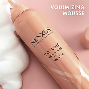 Nexxus Volumizing Foam Hair Mousse, Volume Volumizing Mousse, Hair Styling Mousse, Pink, 10.6 Ounce (Pack of 1)