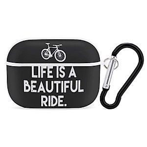 Bicycle Life Ride Airpods Case Cover for Apple AirPods Pro Cute Airpod Case for Men Women Boys Girls Silicone Protective Skin Airpods Accessories with Keychain