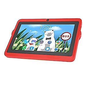 Kids Tablet, Android10 100‑240V Dual Camera 5G WiFi Dual Band Toddler Tablet with Home Stand (US Plug)