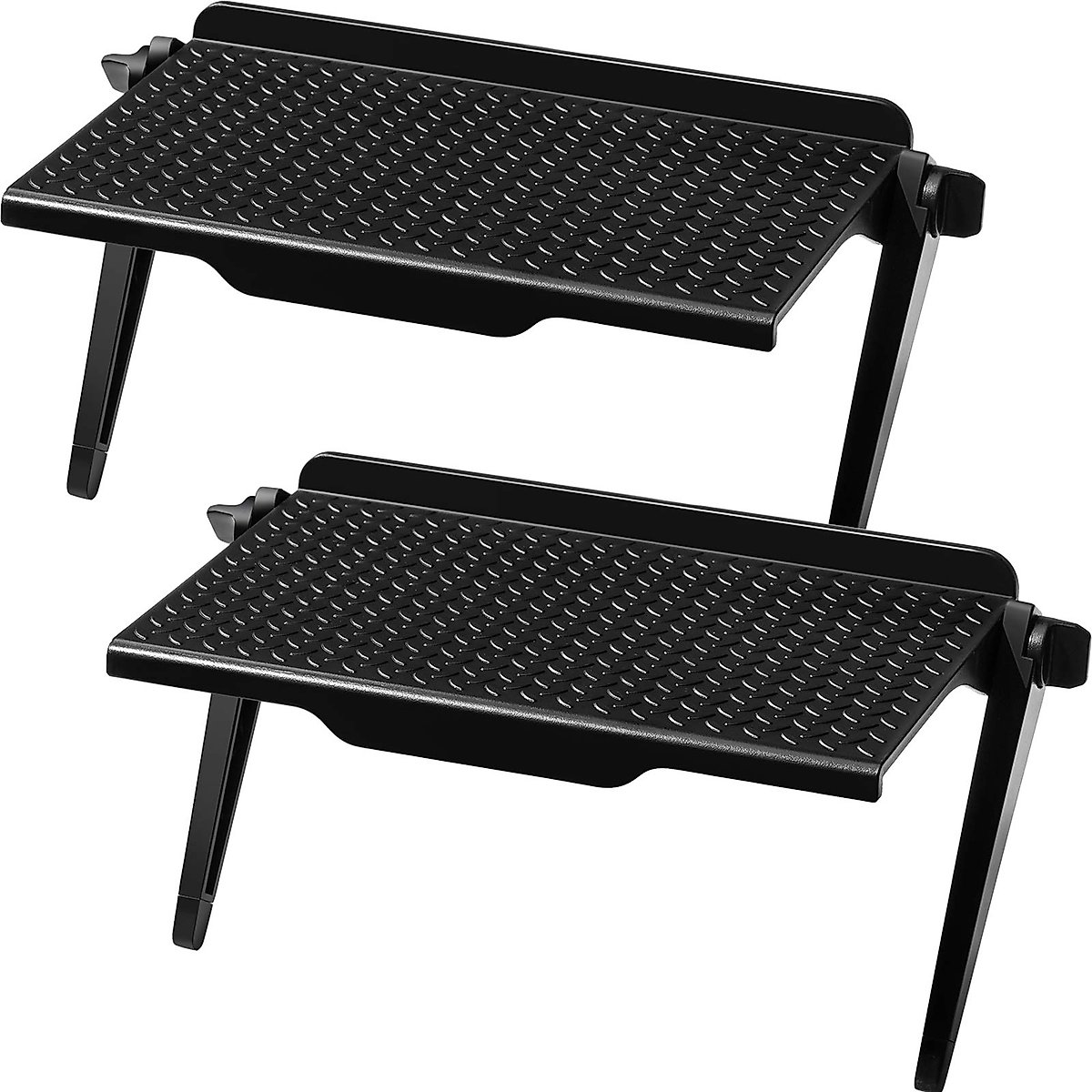 2 Pieces TV Top Shelf Screen Shelf Adjustable Monitor Top Shelf TV Storage Bracket Computer Screen Shelf for Cellphone Stand, Media Boxes, Game Console, Router and Home(8.5 x 4.5 Inch,Black)