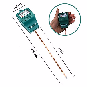 Gouevn Soil Moisture Meter, Plant Moisture Meter Indoor & Outdoor, Hygrometer Moisture Sensor Soil Test Kit Plant Water Meter for Garden, Farm, Lawn (No Battery Needed)