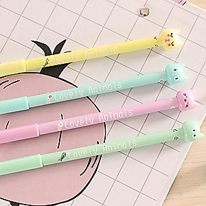 Newaey Cute Kawaii Funny Cartoon Cat Lot Novelty pens Stationery Gel Ink Pen new funny School Stationery Office Supplies (10 PCS)