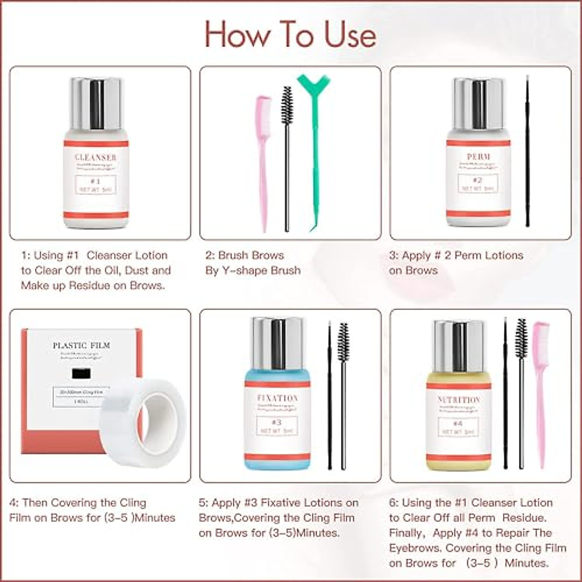 Eyebrow Lamination Kit - Buqikma Professional Brow Lift Kit Eyebrows Lift Styling Kit Suitable for DIY and Salon (with plastic film (new))