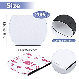 Patelai Sublimation Blank Wine Glass Sleeve Wine Glass Sleeve Sublimation Insulator Cover for Wine Glass Sublimation Ornaments Supplies, 4.5 x 3.3 Inch