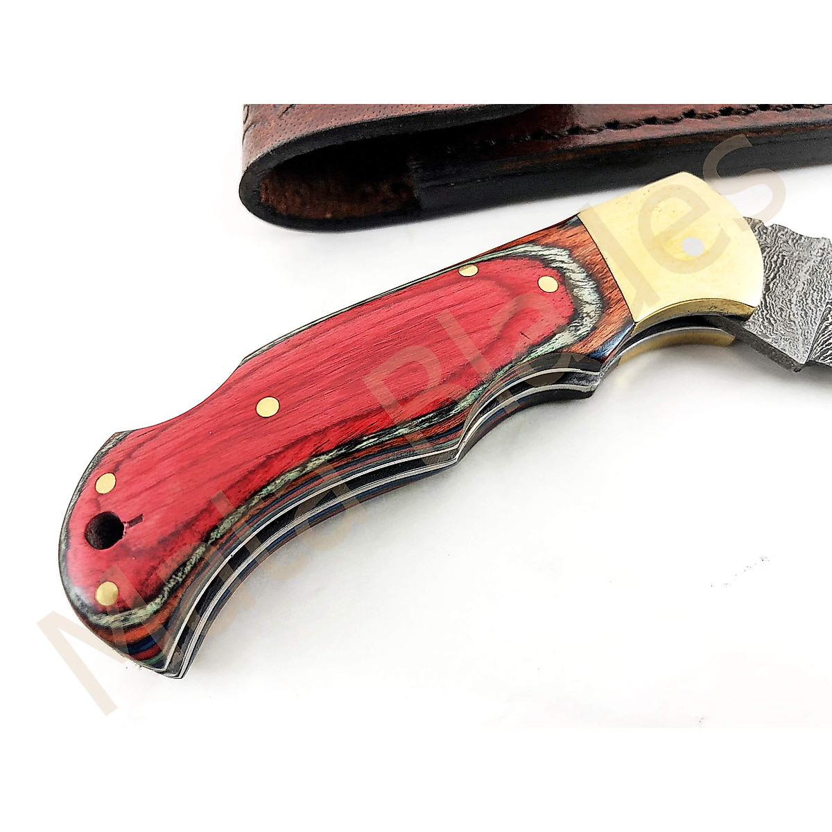 MATA BLADES 6.75 INCH MB0018 Handmade Damascus Folding Hunting Knife