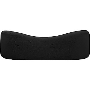 Meridian Furniture 186Black-S Kali Collection Modern | Contemporary Sofa with Soft Black Faux Shearling Teddy Fabric, Curved Back, 86" W x 33" D x 27" H, Black