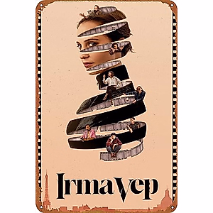 Irma Vep Poster Sign Metal Tin Sign Wall Art Decor - Retro Sign for Home Decor Gifts - 8x12 Inch