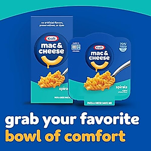Kraft Spirals Original Macaroni and Cheese Easy Microwavable Big Bowl Dinner (3.5 oz Bowl)
