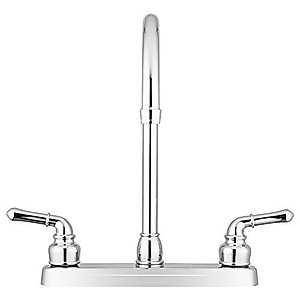 Pacific Bay Lynden Modern High Arc Kitchen Sink Faucet - Metallic Plating Over ABS Plastic - (Polished Chrome)