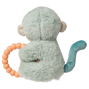 Mary Meyer Soft Baby Rattle with Teether Ring, 6-Inches, Little But Fierce Monkey