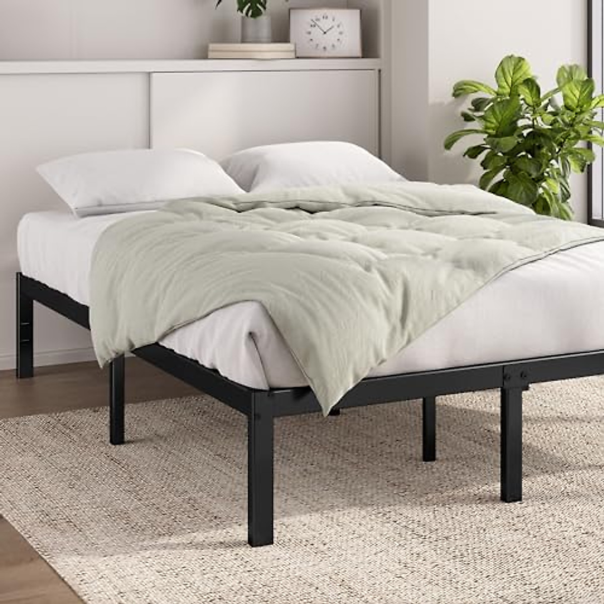 ZINUS 14 Inch Elias Metal Platform Bed Frame, Steel Support, No Box Spring Needed, Easy Assembly, Queen