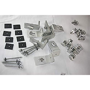 Solar Panel Mounting kit to Mount for 6 Solar Panels, with Clamps, L-Brackets & 88 Inch Rails