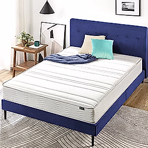 ZINUS 8 Inch Foam and Spring Mattress, Queen, CertiPUR-US Certified Foams, Mattress in A Box, White