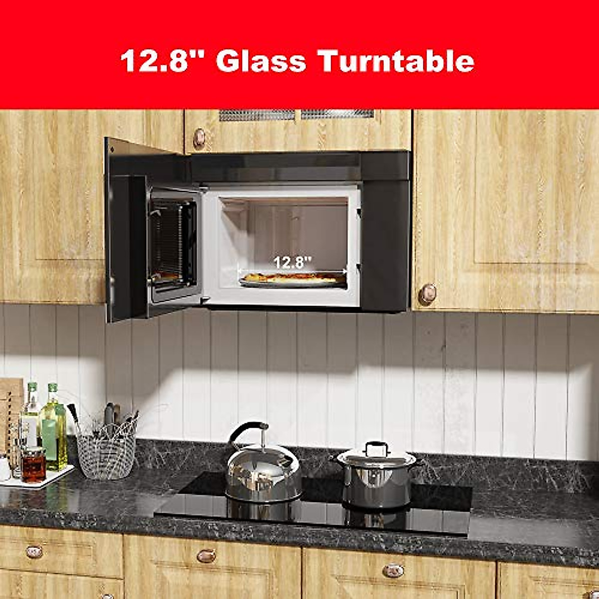 Galanz GLOMJD13S2SW-10 24 inch Over The Range Microwave, Sensor Cooking, Convertible Venting with 2 Speed, LED Lighting, Child Lock, 1000W/120Volts, Stainless Steel, 1.3 Cu Ft