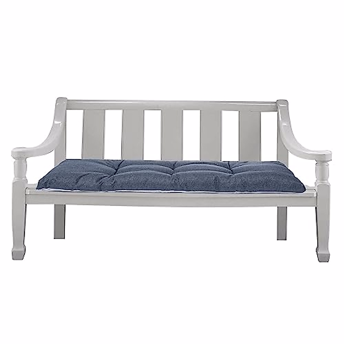 SEKUMDAN Bench Cushion Outdoor Chair Lounge Cushions Durable Non-Skid Tufted Overfilled Seat Pad for Porch Swing Piano Loveseat Outdoor Indoor Furniture (36 in L x 14 in W x 2.5 in T, Navy)