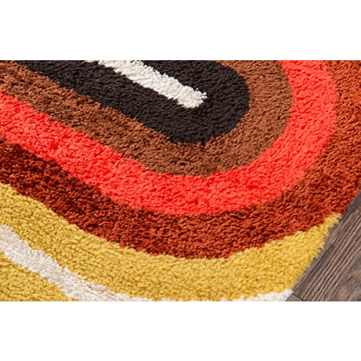 Novogratz by Momeni Novogratz Retro Collection Retro Wave Shag Area Rug, 3'6" x 5'6", Red