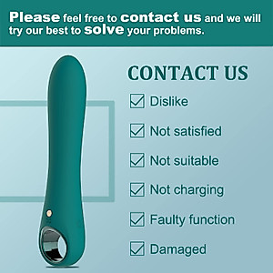 G Spot Vibrator Dildo with 10 Vibration Modes, Tuitionua Soft Silicone Powerful Vibrating Massagers for Clitoral Vagina and Anal Stimulation, Adult Sex Toys for Women or Men(Green)