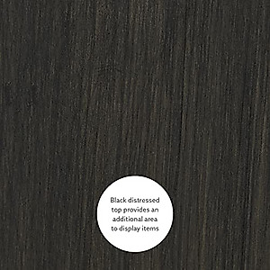 Linon AHWE12381 Lanette 4-Cubby Wall Shelf, 13" x 30" x 6.5", Black