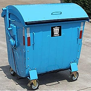 Trash and Recycling Stickers - 4" х 4" Recycle and Trash Stickers - Pack of 4 - Trash and Recycle Stickers - Waste Management Sticker - Trash Recycle Stickers - Recycling Stickers for Trash Can