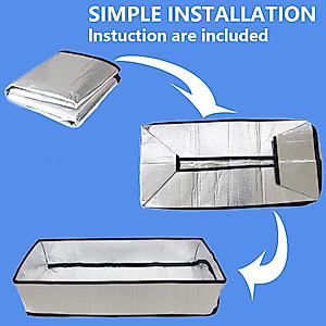 Attic Stairway Insulation Cover - Premium Energy Saving Attic Stairs Door Ladder Insulator Pull Down Tent with Zipper 25 in x 54 in x 11In (Attic Cover)