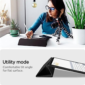 Spigen Rugged Armor Pro Designed for iPad Pro 12.9 inch Case M2 6th Generation (2022) / 5th Generation (2021) with Pencil Holder - Black