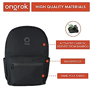 ONGROK Backpack with Combo Lock, Integrated Carbon Filtration