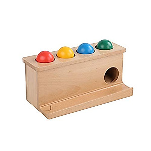 Adena Montessori Baby Push Object Permanence Ball Push Toy for 1 Year Toddler 2 Year Old