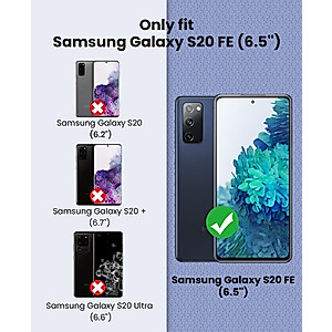 UNPEY Case for Samsung Galaxy S20-FE: Dual Layer Shockproof 5G Phone Protection | Matte Anti-Slip Textured | Military Rugged Protective Cover - Navy Blue