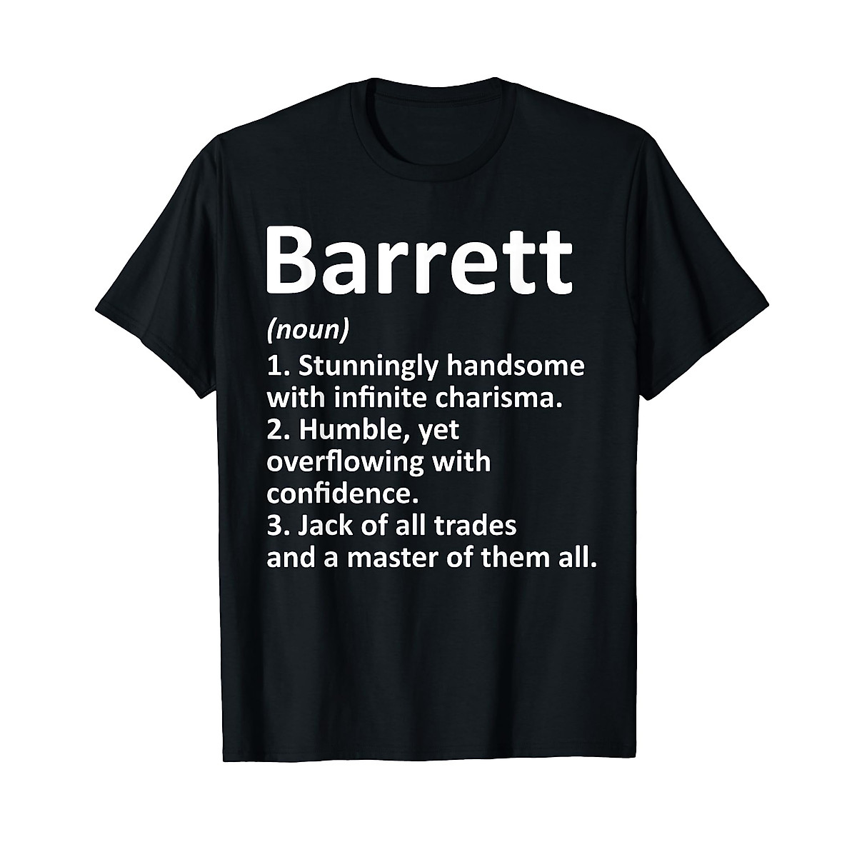 BARRETT Definition Personalized Name Funny Birthday Gift T-Shirt