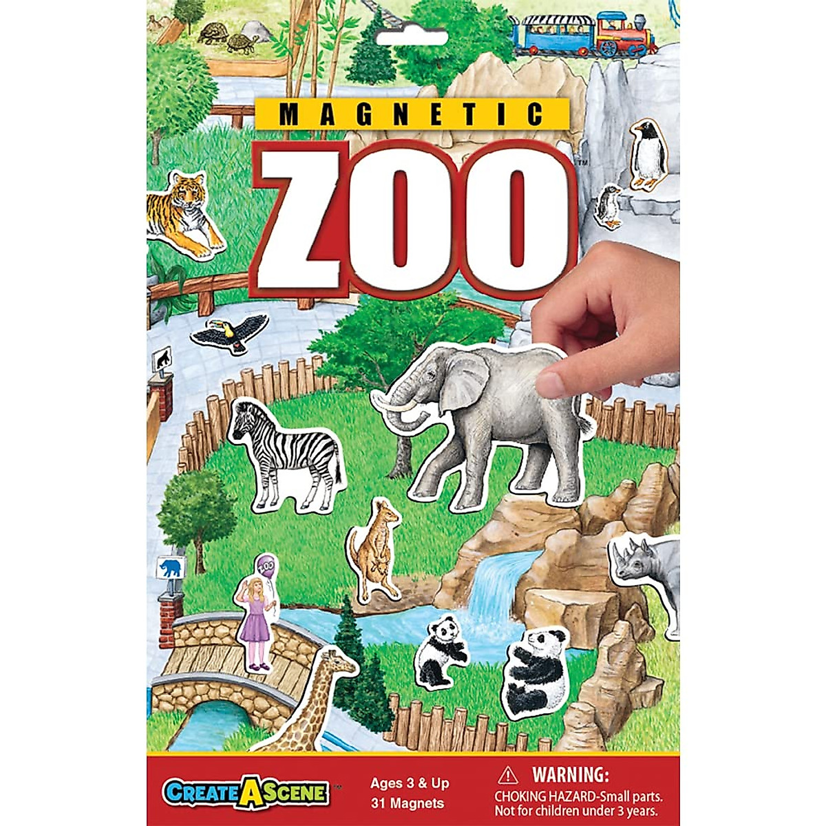 Create-A-Scene — Zoo Magnetic Playset — Portable Mess-Free Magnet Activities — For Ages 3+