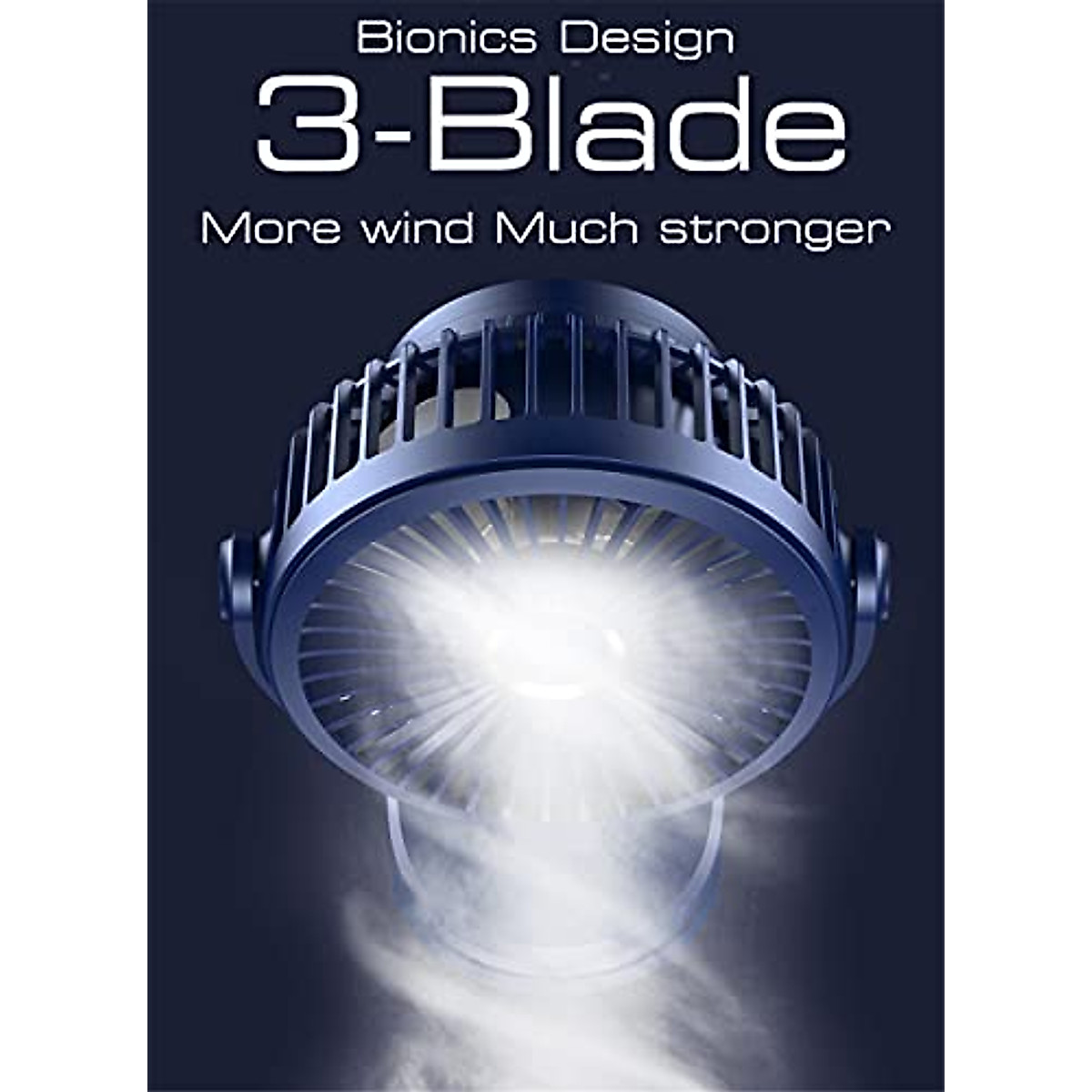 DUOLE Portable Table Fan Clip-on Hanging Fan Powered by Built-in Rechargeable Batteries or Power Bank or Other Power Sources