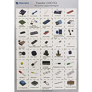 Treedix Basic Starter Kit Multi-Function Shield Learning Ultimate Starter Kit Compatible with Arduino IDE UNO R3 MEGA Nano Kit for Starter