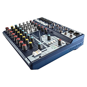 Soundcraft Notepad-12FX 12-Channel Mixer w/ 4x4 USB Interface with Lexicon Effects Bundle with Samson SR850 Professional Semi-open Studio Reference Monitoring Headphones