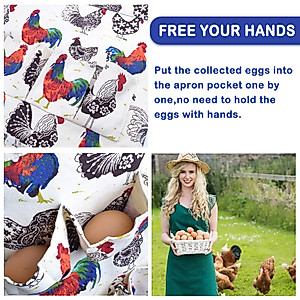 DatingDay Chicken Egg Farm Eggs Gathering Collecting Apron Pocket Perfect for Holding Multiple Egg (30cm*25cm)-3 Pockets for Children