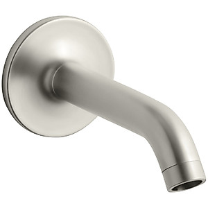 KOHLER K-14426-BN Purist Wall-Mount Non-Diverter Bath Spout, 35 Degrees, Vibrant Brushed Nickel