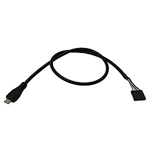 zdyCGTime 50CM Micro USB 5pin Male to 1x 5Pin Female 0.1" USB Header PCB Motherboard Cable