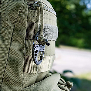 M-Tac Small Plastic Carabiner Double Clip Dual Mini S Hook Biners 5 pack (Black)